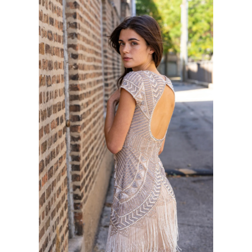 Beaded Back Dress